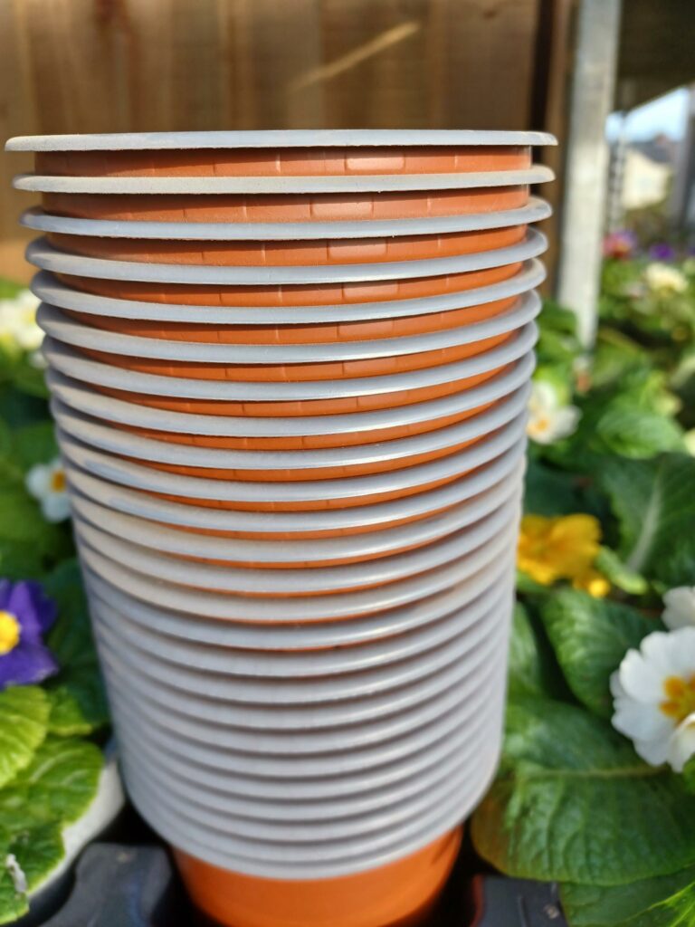 Poppleman-Teku VCH 10cm Terracotta Full Pots (2400) - Gro Well Direct