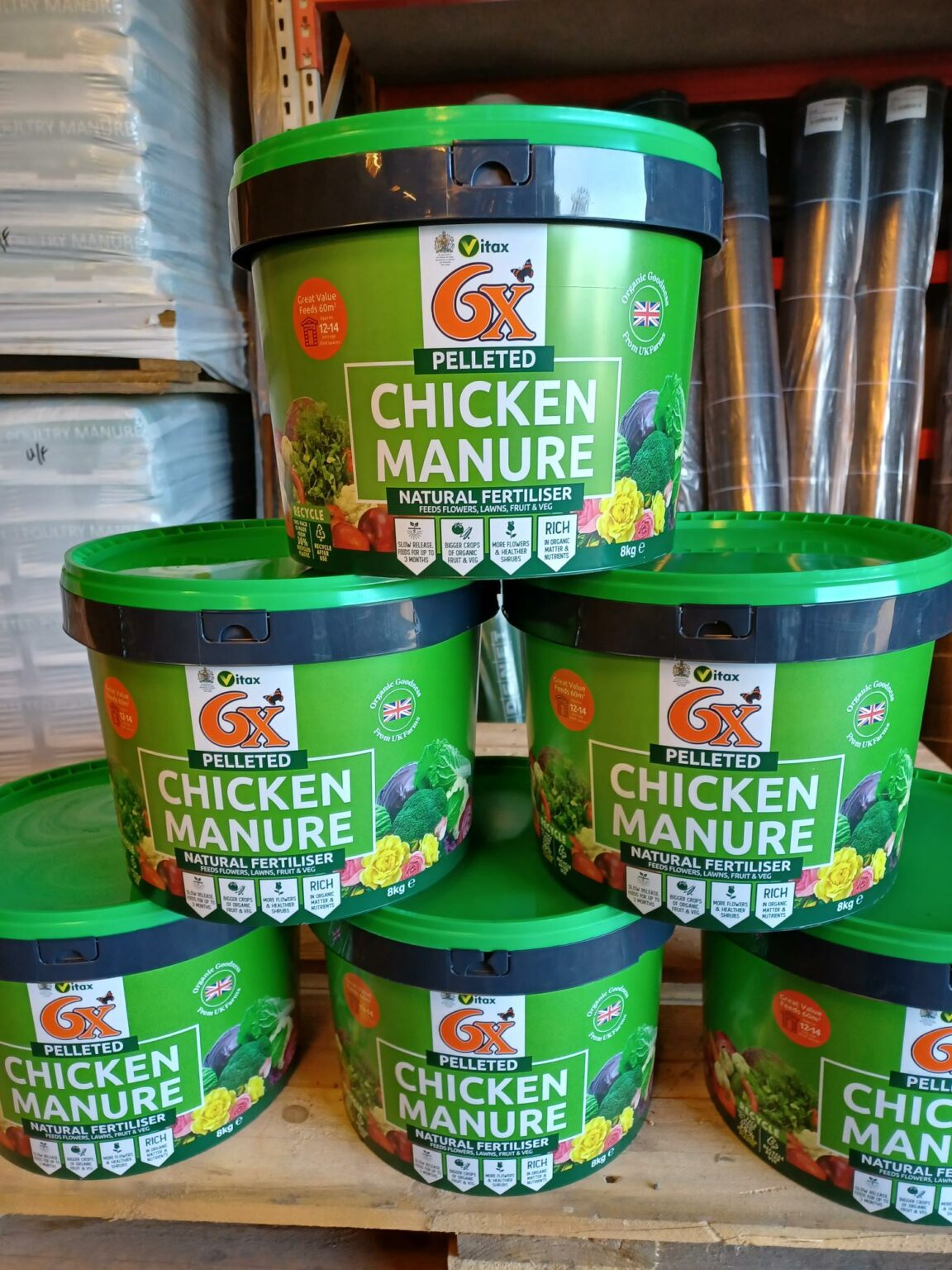 Vitax 6x Pelleted Poultry Manure 7kg - Gro Well Direct